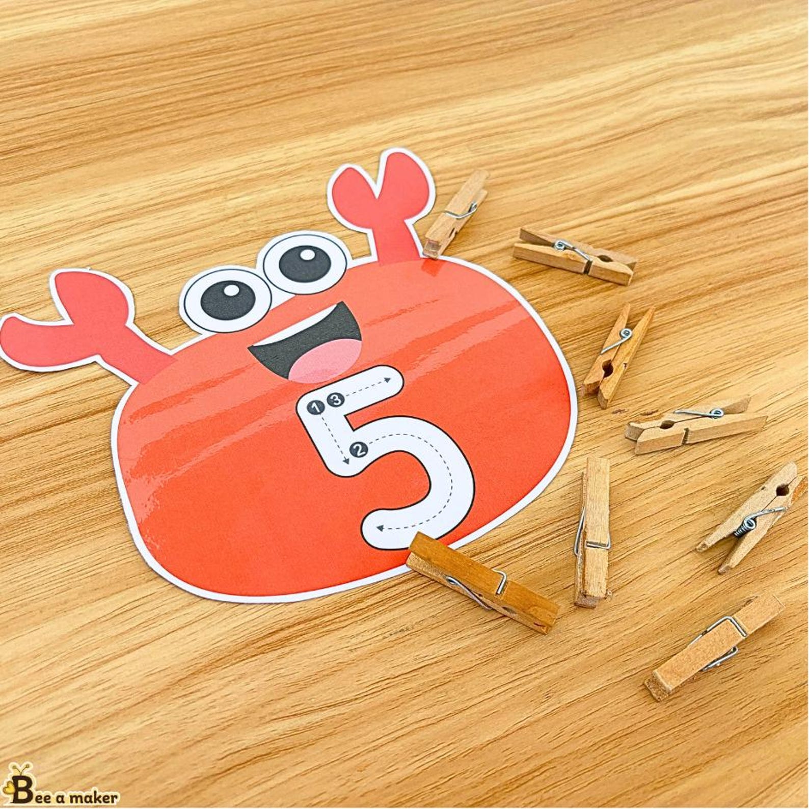 Crab Counting and Tracing Activity for Toddlers, Preschool and ...