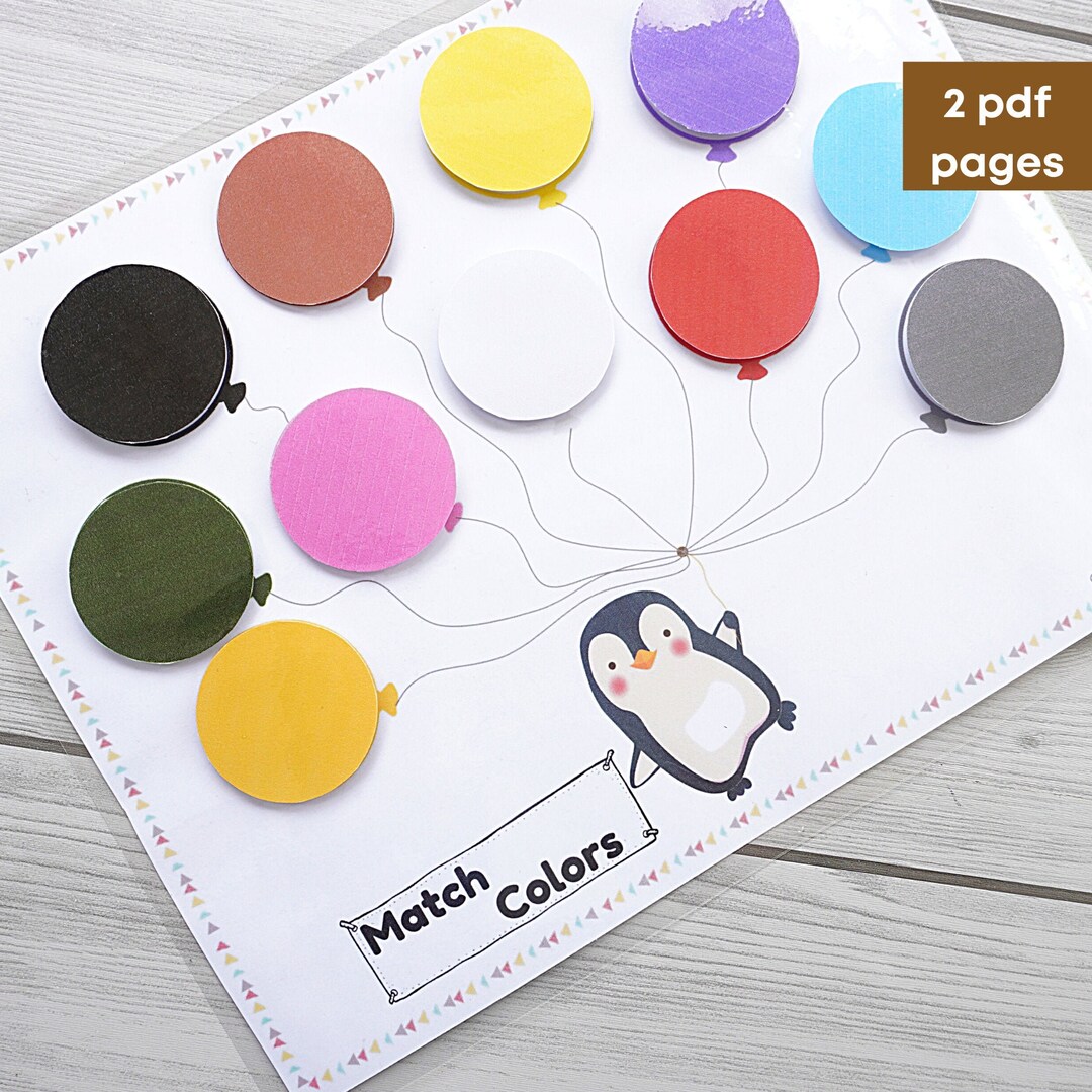Match Colors Printable Busy Book - Etsy