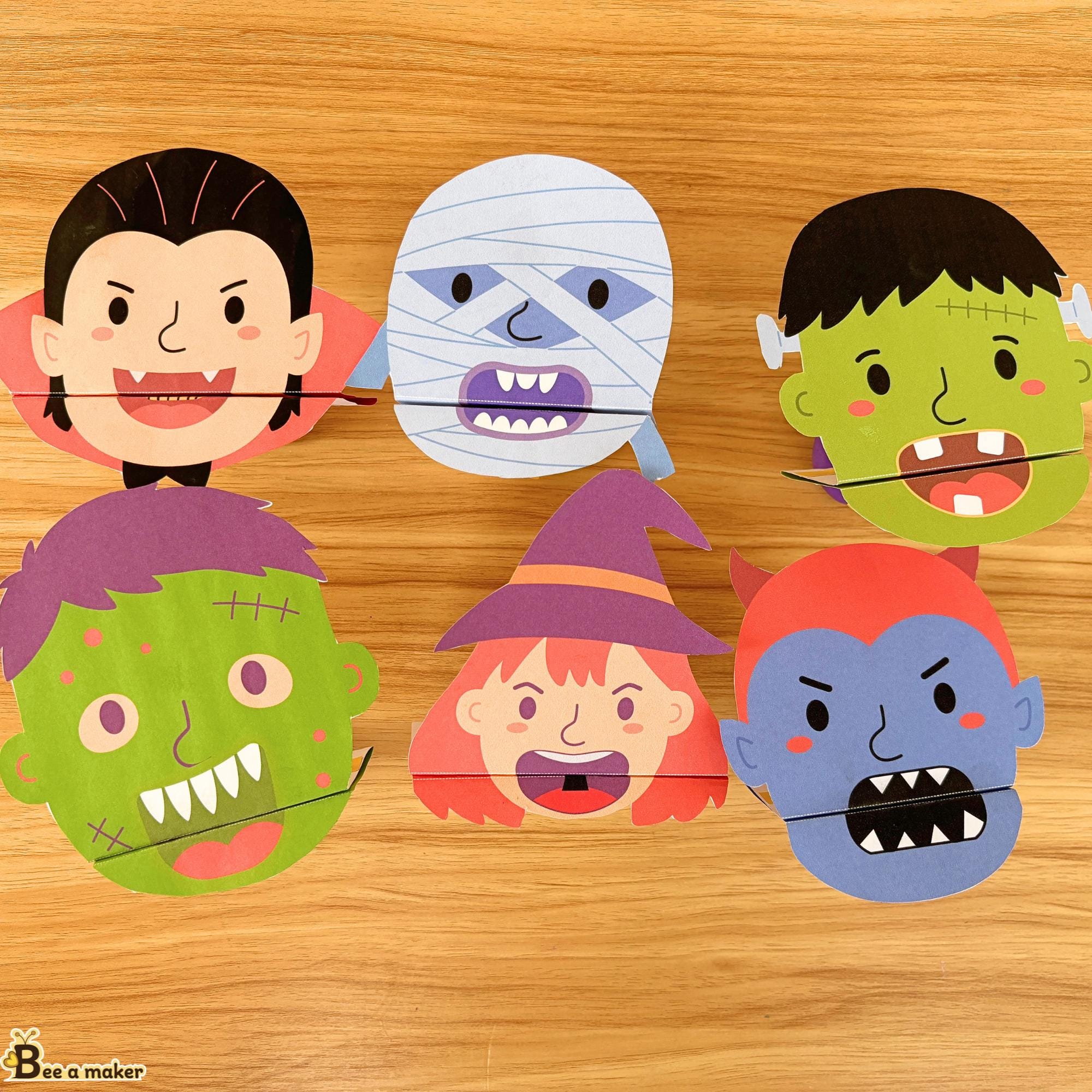 Halloween Activity for Kids, Printable Hand Puppets for Halloween ...
