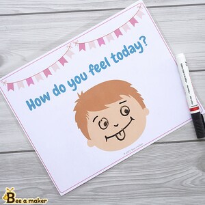 Match Emotions or Match Feelings Printable Busy Book Page - Etsy