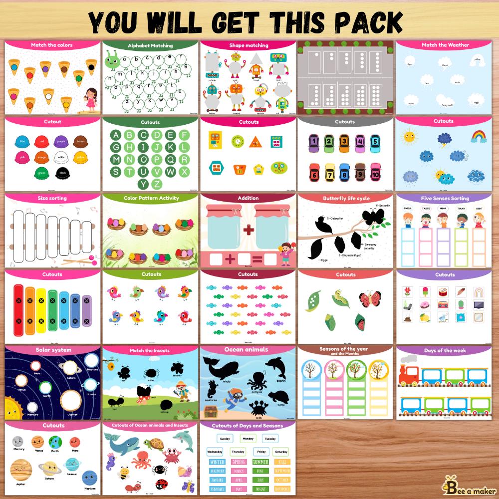 My First Busy Book | Printable Toddler Learning Binder | 25 Activities ...