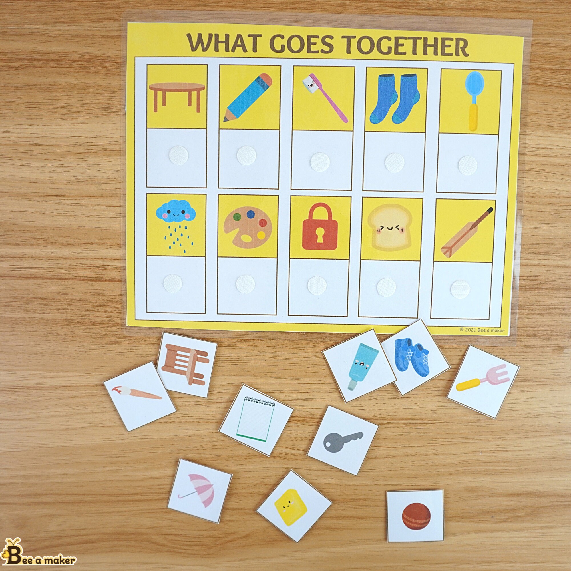 What Goes Together, Association Matching Busy Book Printable Pdf Page ...
