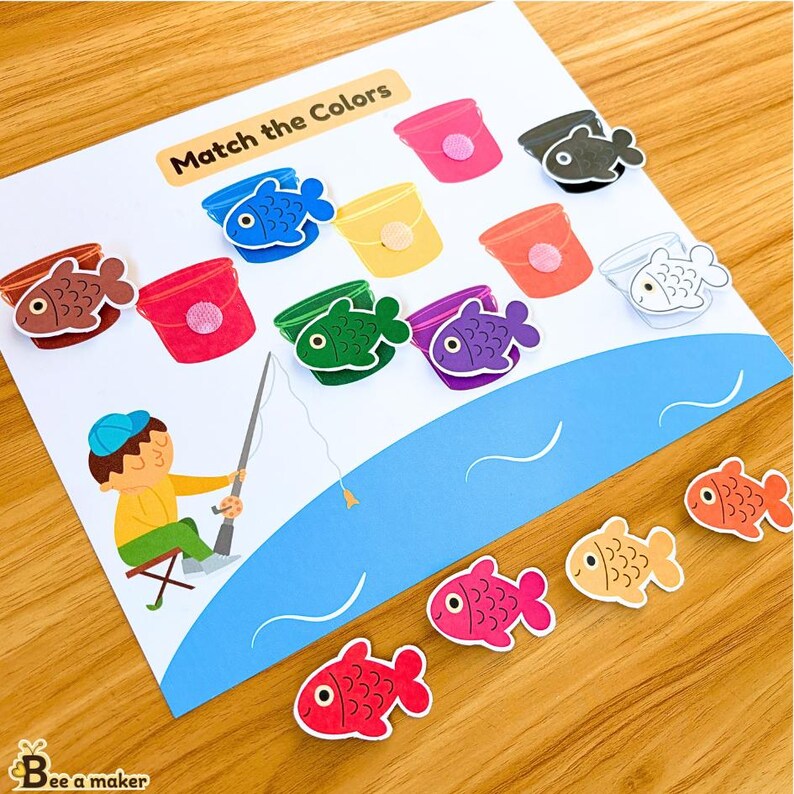 Color Matching Fish Activity for Toddlers, Homeschool and Preschool - Etsy
