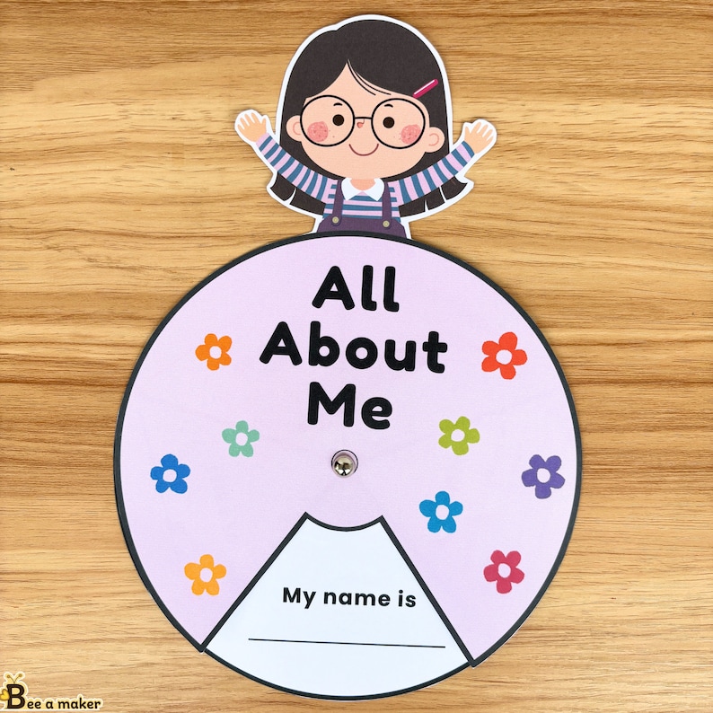 All About Me Spinner. Back to School Activity for Preschool Kids - Etsy