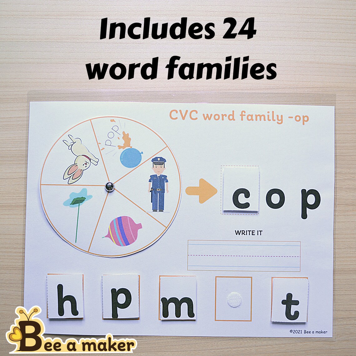 CVC Word Family Interactive Busy Book - Etsy
