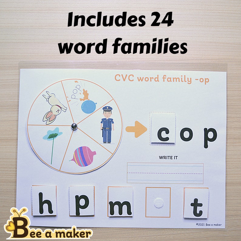 CVC Word Family Interactive Busy Book - Etsy