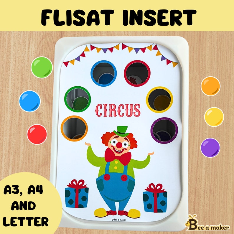 Circus Color Sorting Flisat Insert or Trofast Insert - Etsy