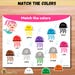 Match the Colors Jellyfish Activity - Printable Busy Book Page - Etsy