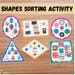 Shape Sorting Activity Pdf, Homeschool Activity, 2D Shapes Game, Shape ...