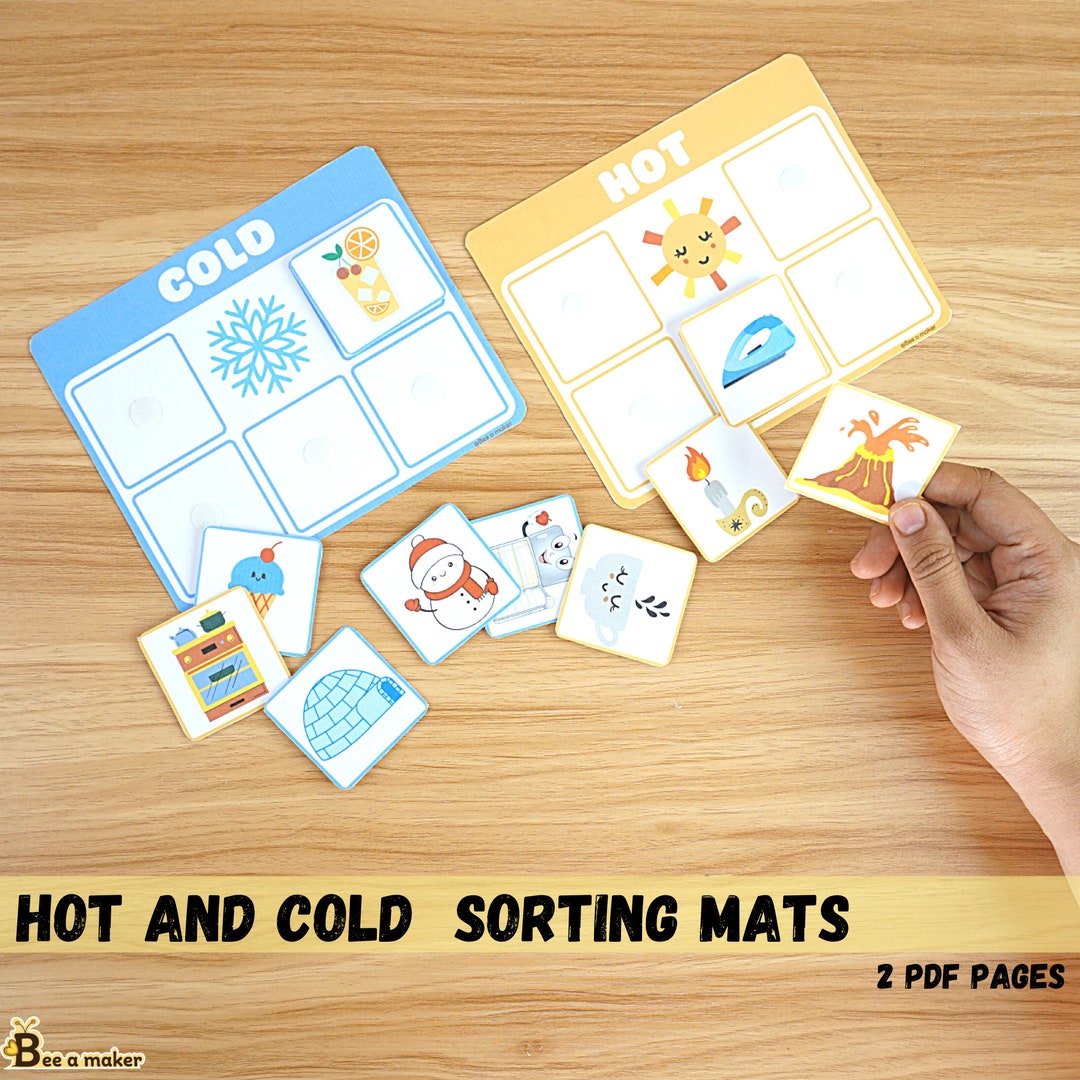 Hot and Cold Sorting Mats - Etsy