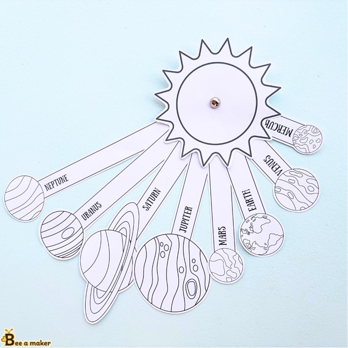 Solar System Spinner Craft | Educational DIY Kit for Kids | Moveable ...