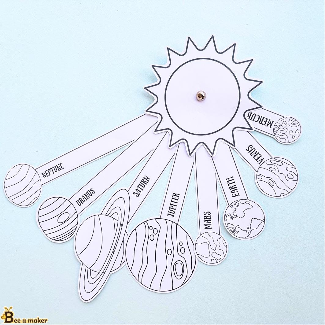 Solar System Spinner Craft | Educational DIY Kit for Kids | Moveable ...