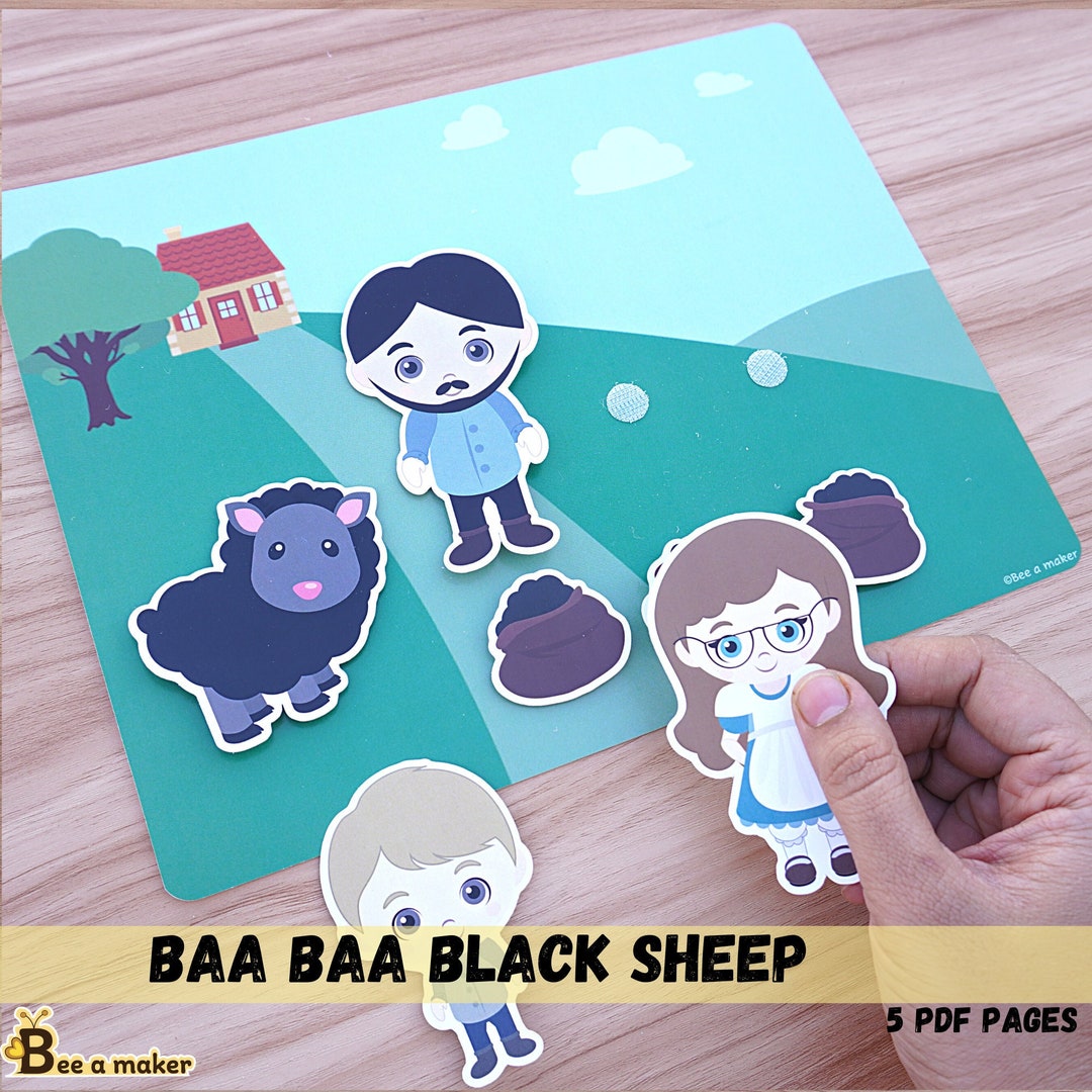 Baa Baa Black Sheep Nursery Rhyme Poster, Busy Book Page and Sequencing ...