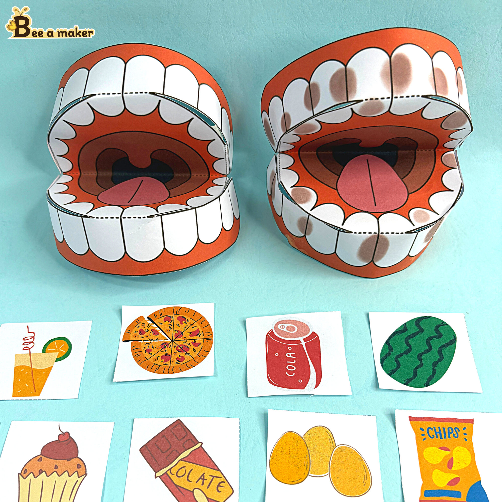 Teeth Model Activity, Sorting Healthy and Unhealthy Food, Interactive ...