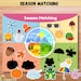 Season Matching Busy Book Page | Learn the 4 Seasons | Preschool ...