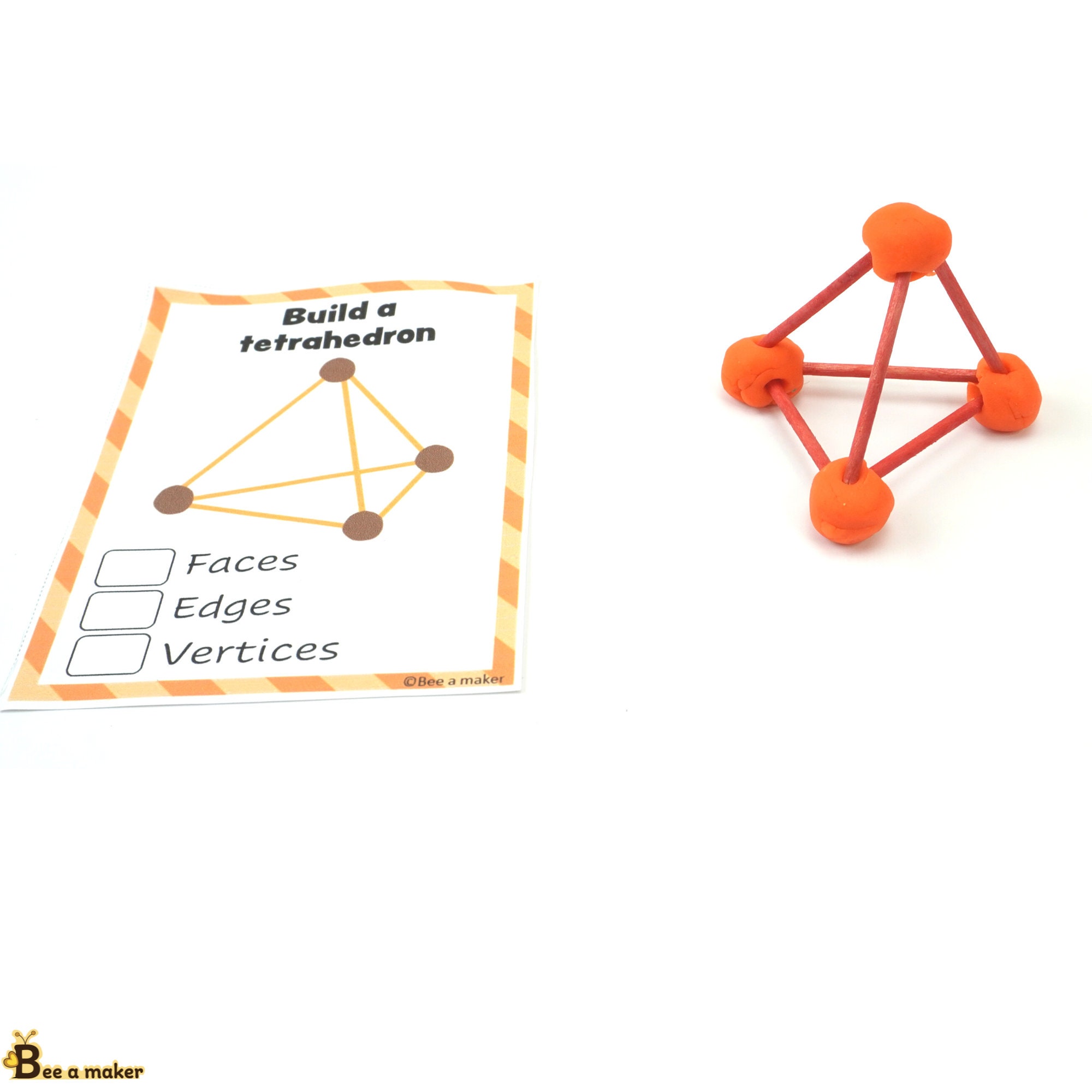 3d Stick Shapes STEM Task Cards for Busy Bags, Preschool, Autism, Home ...