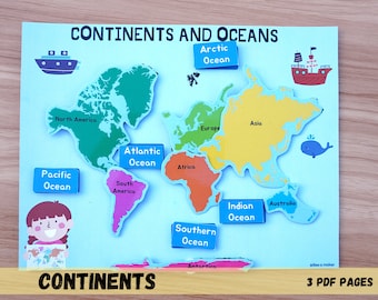 World Mapping Pack Geography Map Drill Continents Biomes - Etsy