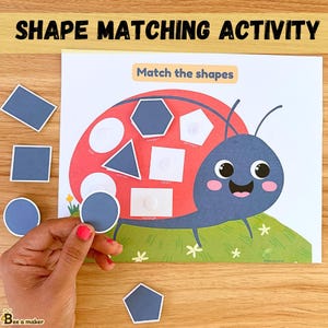Ladybug Shape Matching Busy Book Page Activity - Etsy