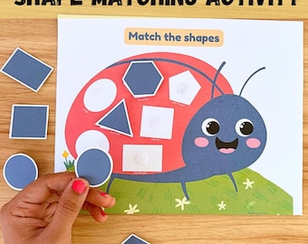 Ladybug Shape Matching Busy Book Page Activity - Etsy