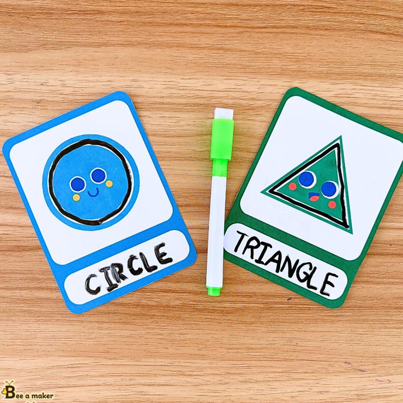 Shape Tracing Cards | Printable Geometry Shapes for Kids | Educational ...