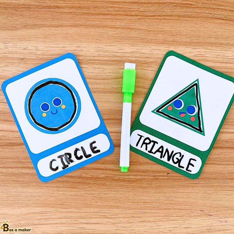 Shape Tracing Cards | Printable Geometry Shapes for Kids | Educational ...