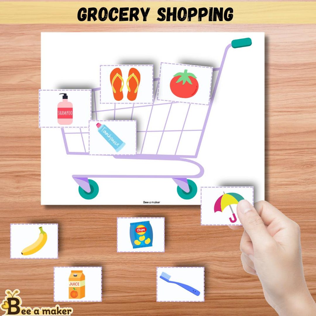 Grocery Shopping Busy Book Activity Pack | Pretend Play Supermarket ...