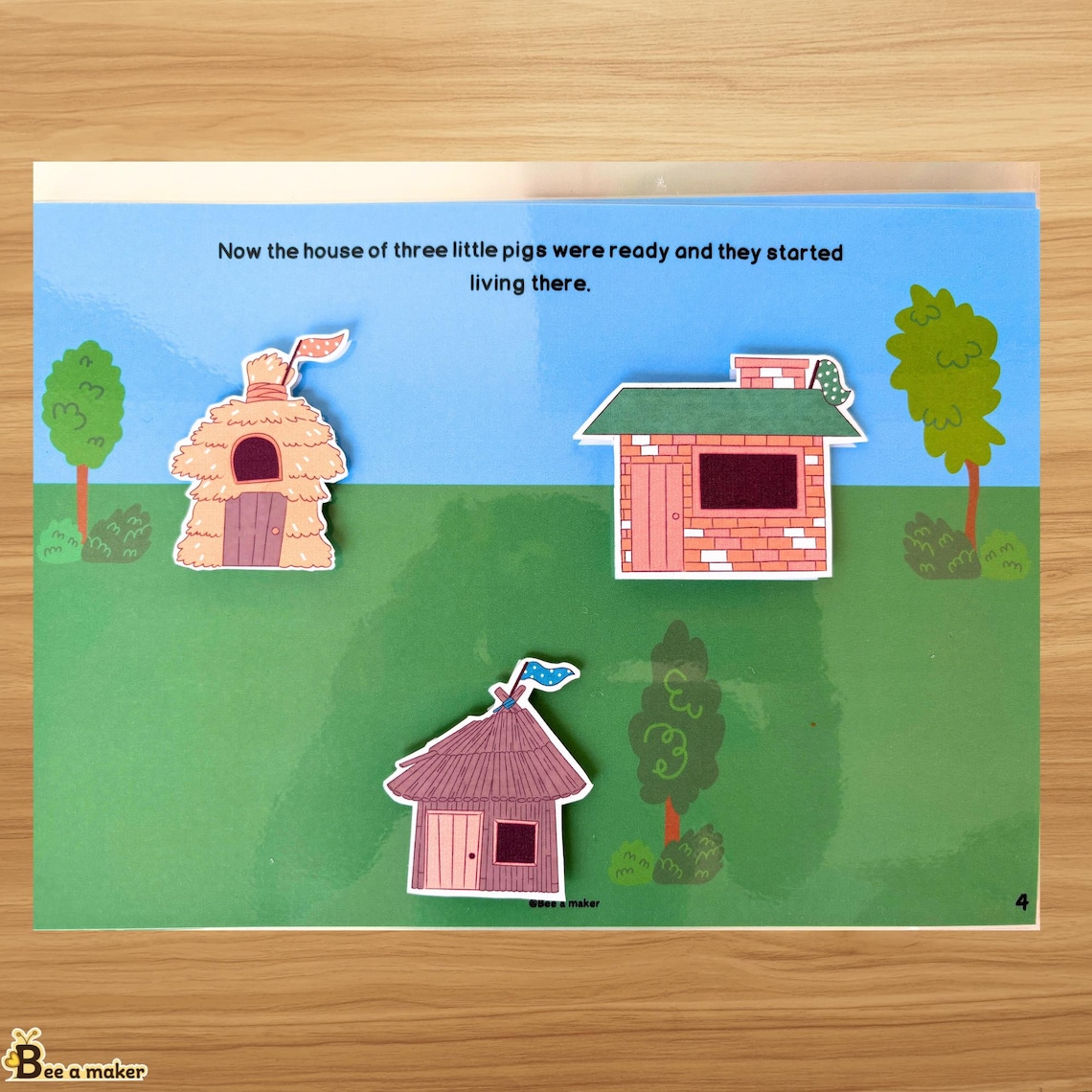 Three Little Pigs Bedtime Story Interactive Busy Book for Toddlers - Etsy