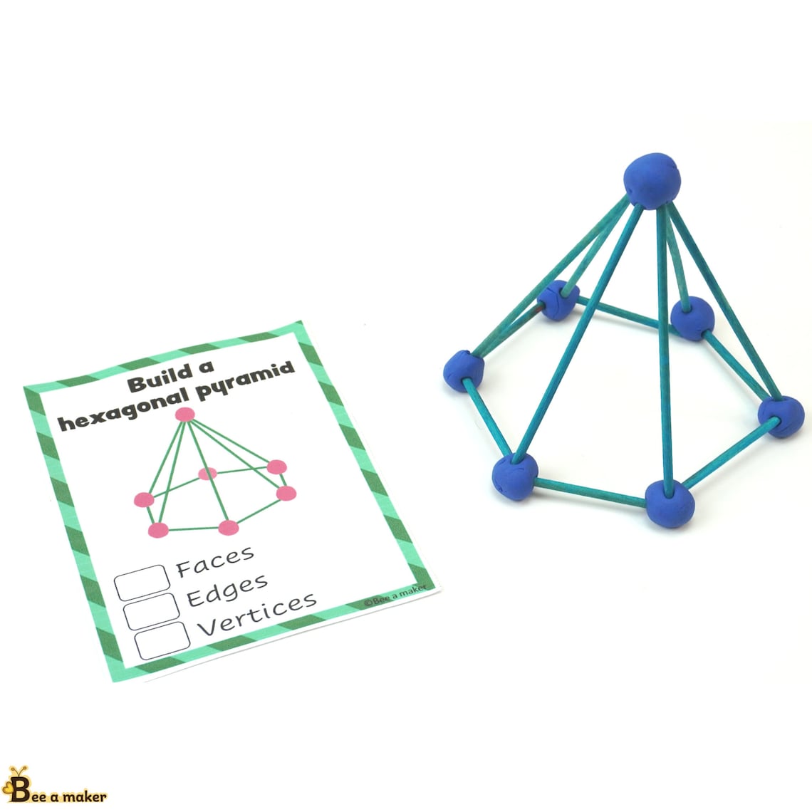 3d Stick Shapes STEM Task Cards for Busy Bags, Preschool, Autism, Home ...