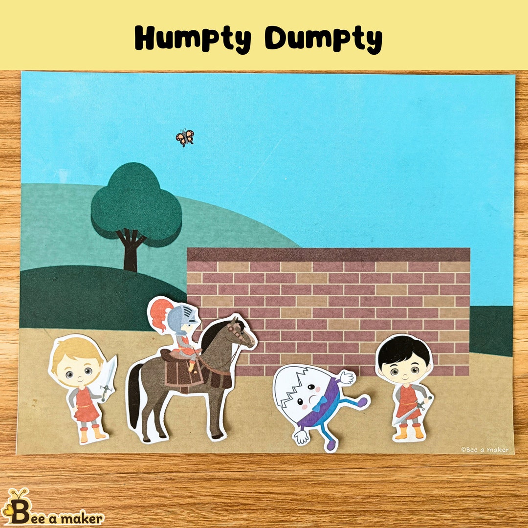 Humpty Dumpty Nursery Rhyme Sequence and Busy Book Pages - Etsy