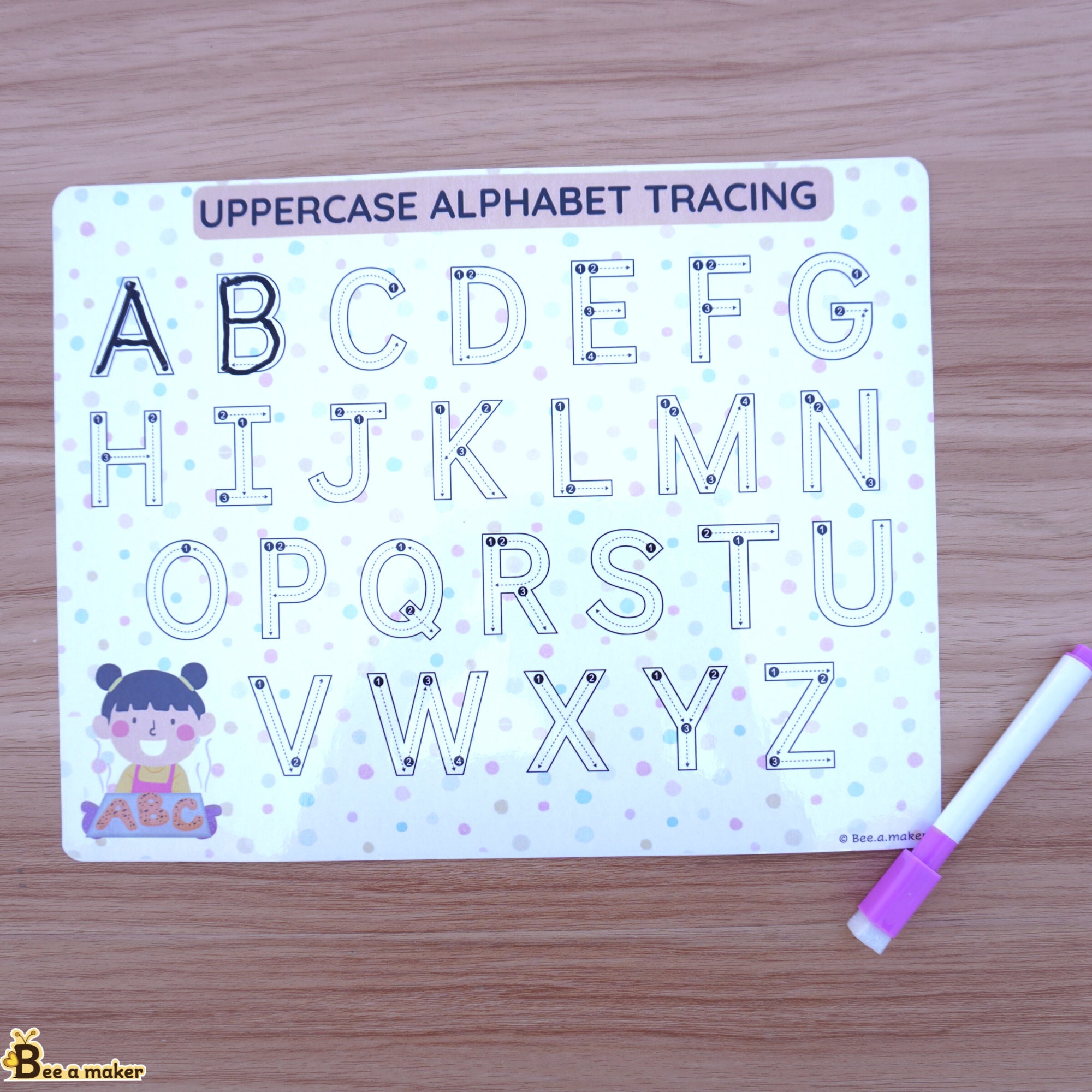 Alphabet Tracing Busy Book Printable Page - Etsy