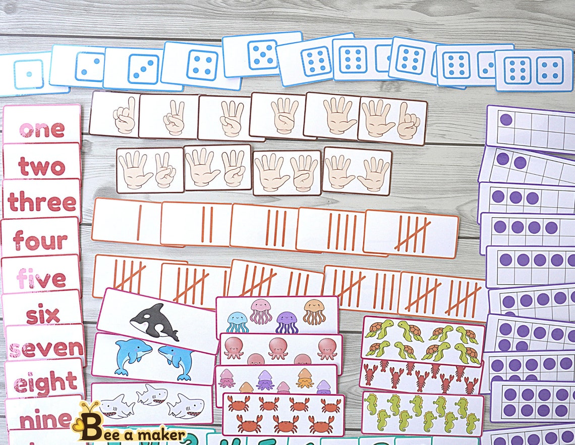 Counting Practice Numbers 1-10 Printable for Busy Book - Etsy