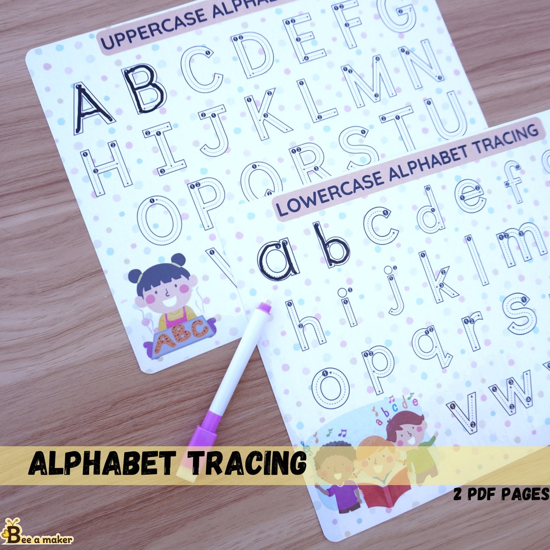 Alphabet Tracing Busy Book Printable Page - Etsy