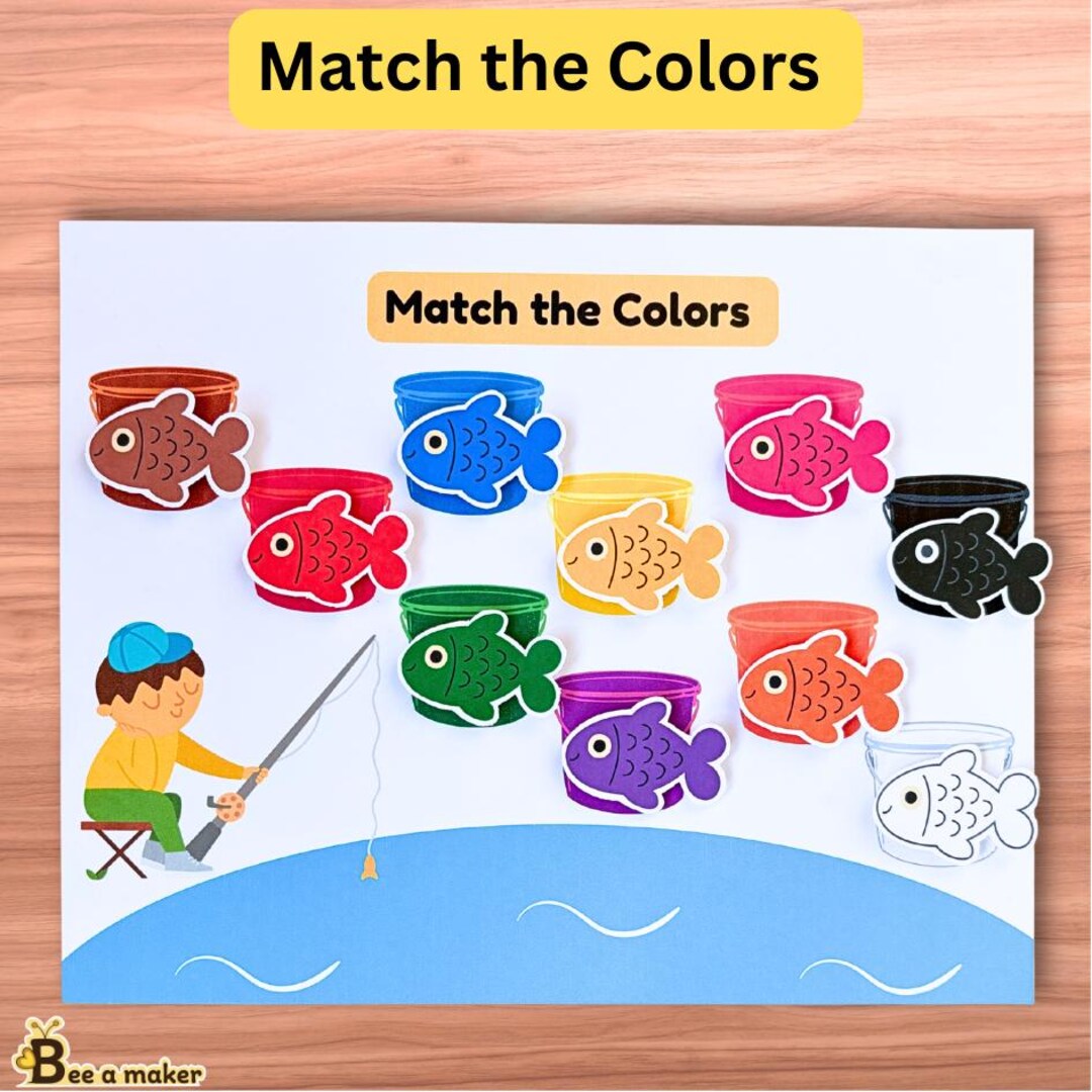 Color Matching Fish Activity for Toddlers, Homeschool and Preschool - Etsy