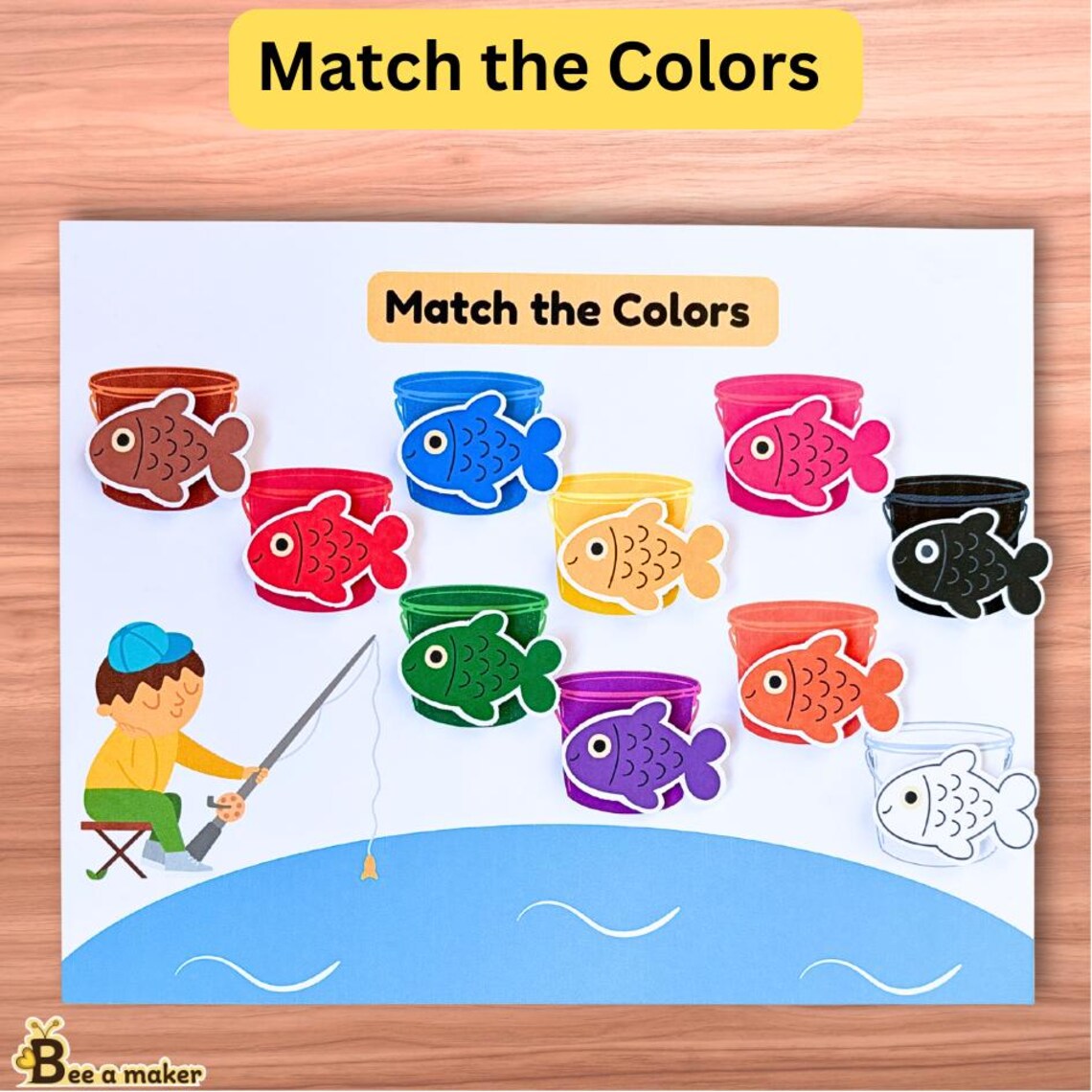 Color Matching Fish Activity for Toddlers, Homeschool and Preschool - Etsy