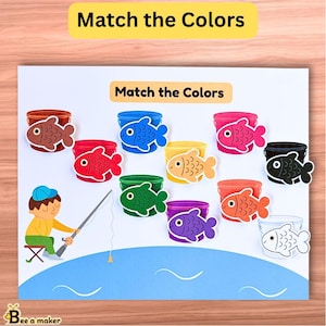 Color Matching Fish Activity for Toddlers, Homeschool and Preschool - Etsy