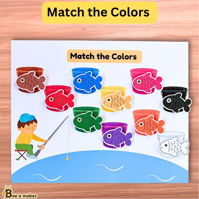 Color Matching Fish Activity for Toddlers, Homeschool and Preschool - Etsy