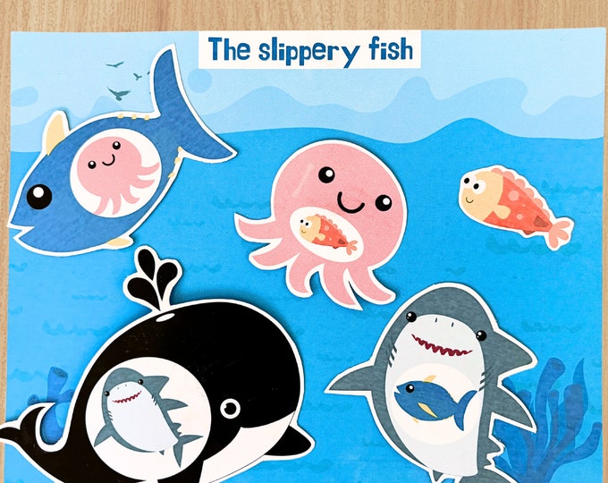 Slippery Fish Felt Set, Ocean Animals, Sea Creature, Felt Story ...