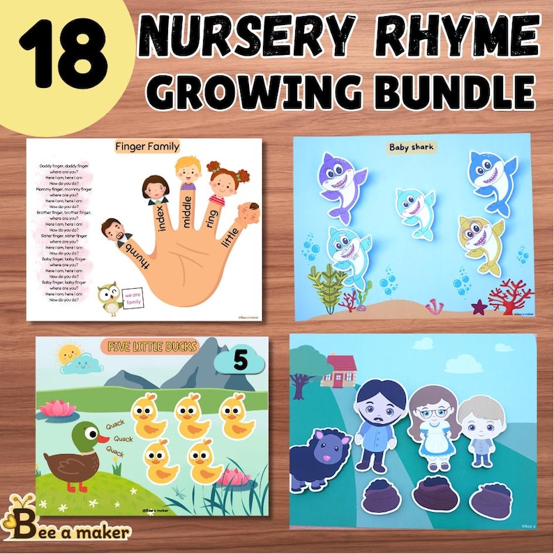 NURSERY RHYME BUNDLE- 18 Rhymes - Etsy