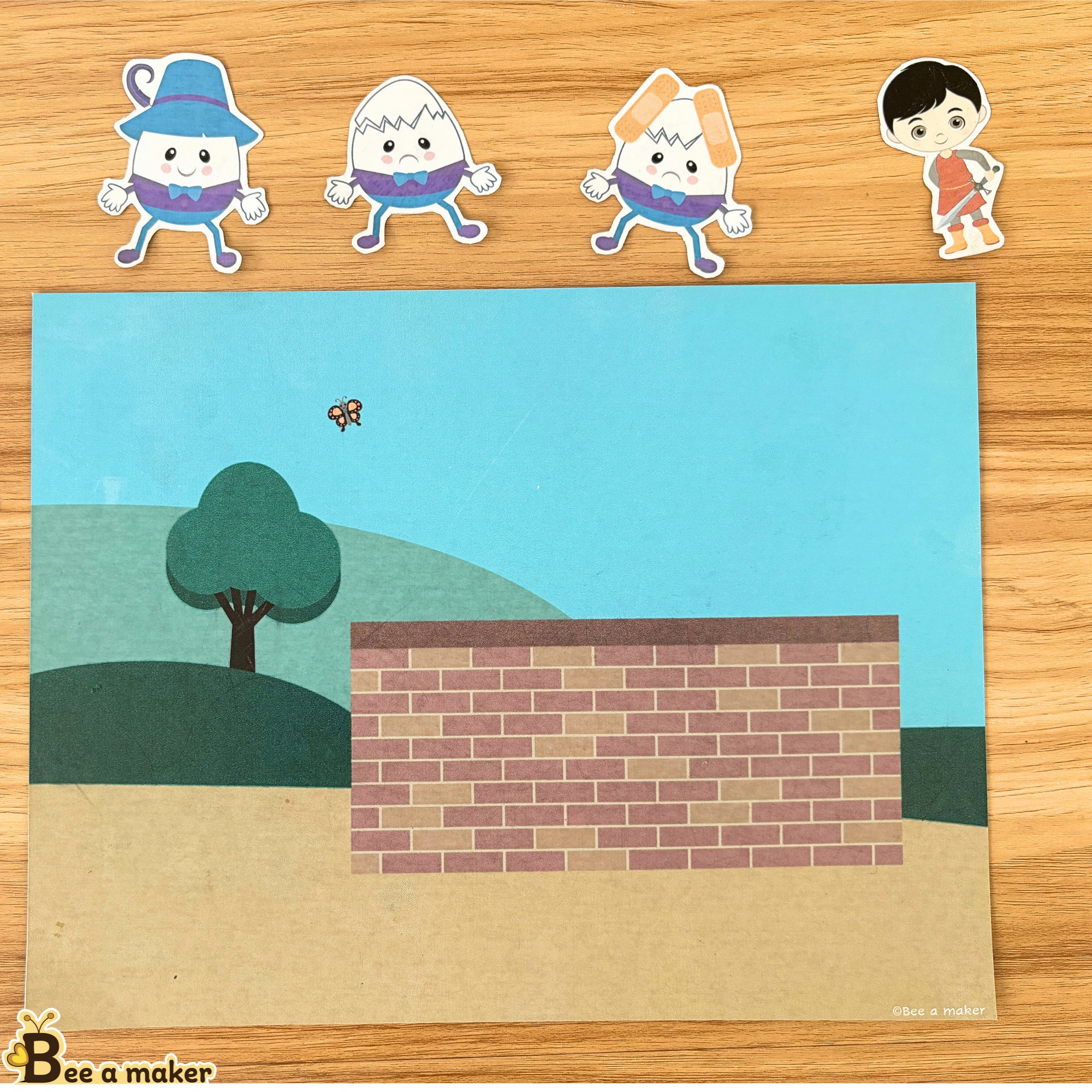 Humpty Dumpty Nursery Rhyme Sequence And Busy Book Pages Etsy