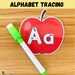 Alphabet Tracing Flashcards - Uppercase and Lowercase Letter - Etsy