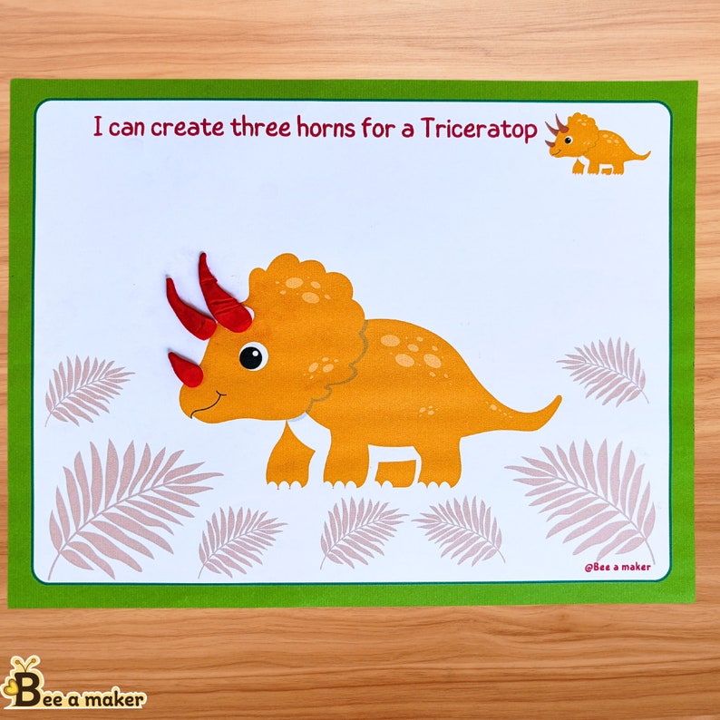 Dinosaur Playdough Mats 12 Sets - Etsy