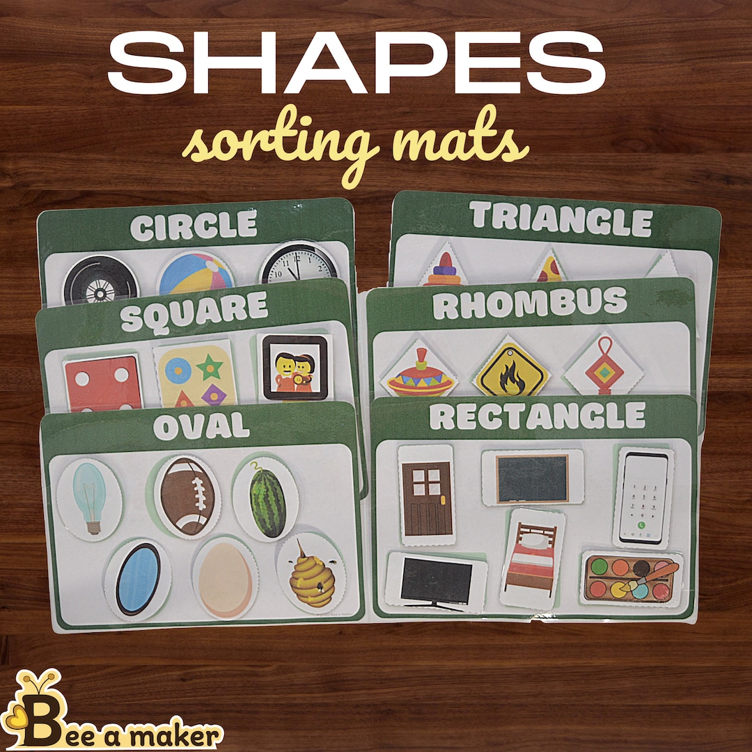 2D Shapes Sorting Activity Mats - Etsy