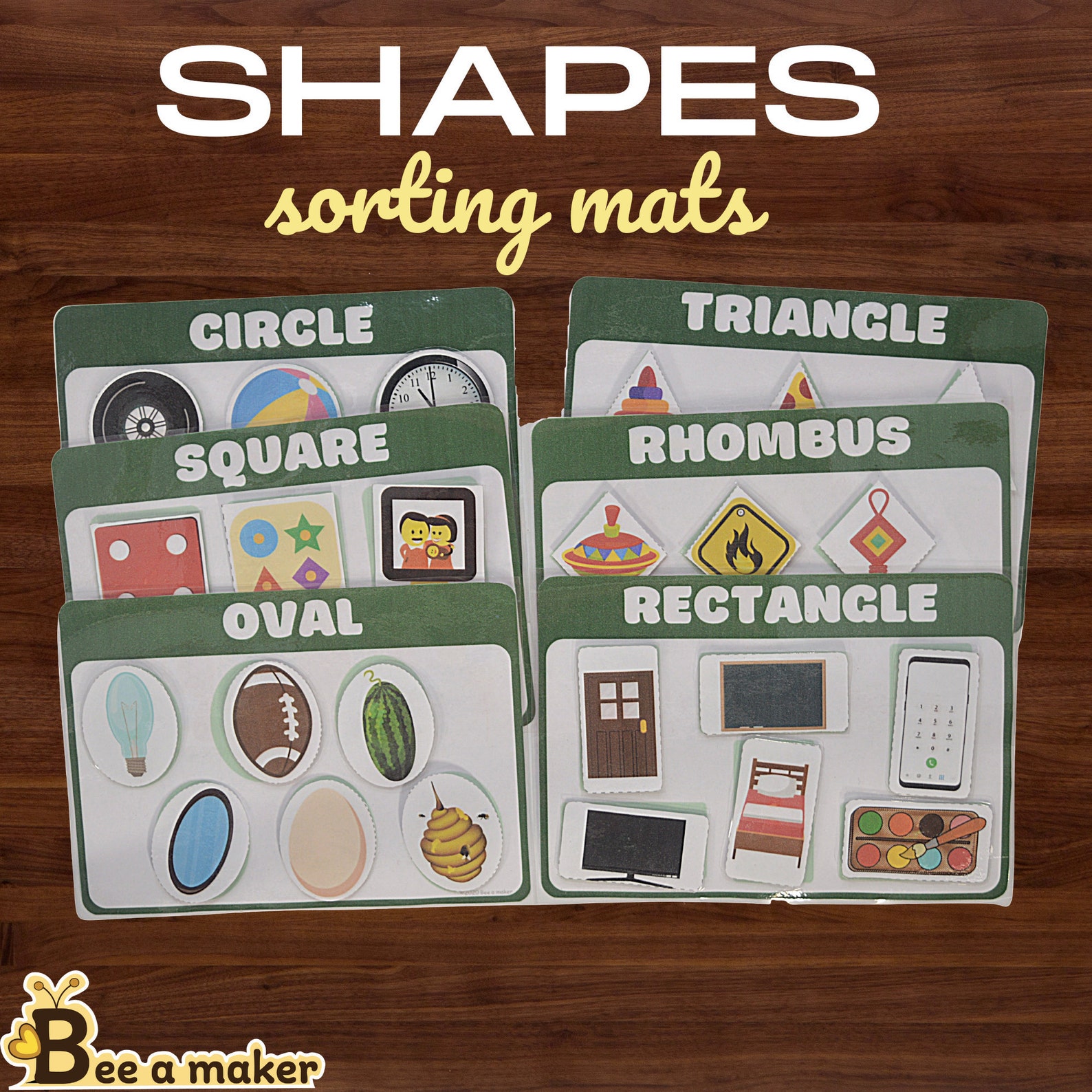 2D Shapes Sorting Activity Mats - Etsy