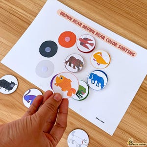 Brown Bear, Brown Bear Color Sorting Activity Busy Book Page Pdf - Etsy