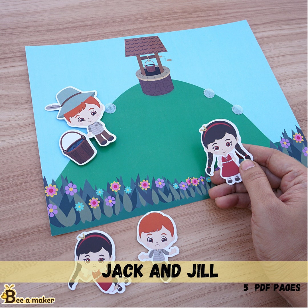 Jack and Jill Nursery Rhyme Busy Book Page Activity and Sequencing - Etsy