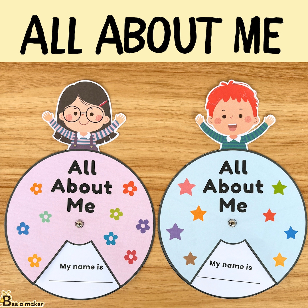 All About Me Spinner. Back to School Activity for Preschool Kids - Etsy