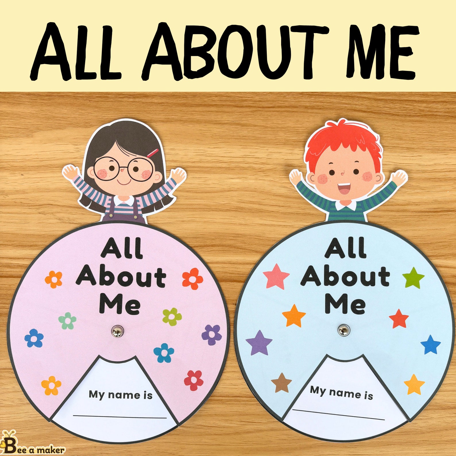 All About Me Spinner. Back to School Activity for Preschool Kids - Etsy