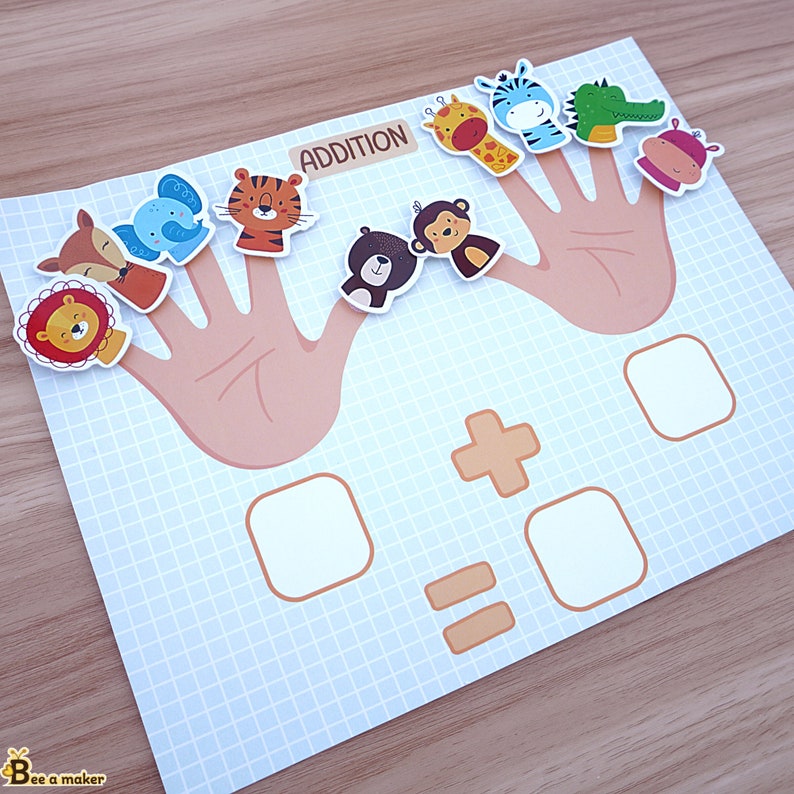 Addition Busy Book Page Preschool Home School Montessori - Etsy