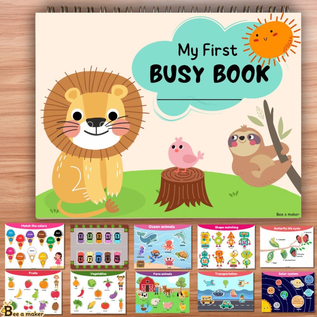 My First Busy Book | Printable Toddler Learning Binder | 25 Activities ...