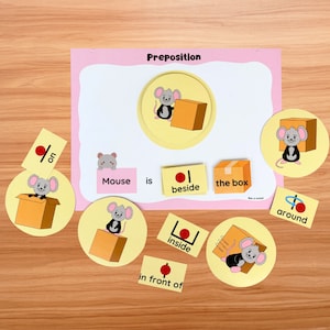 Preposition Busy Book Page - Etsy
